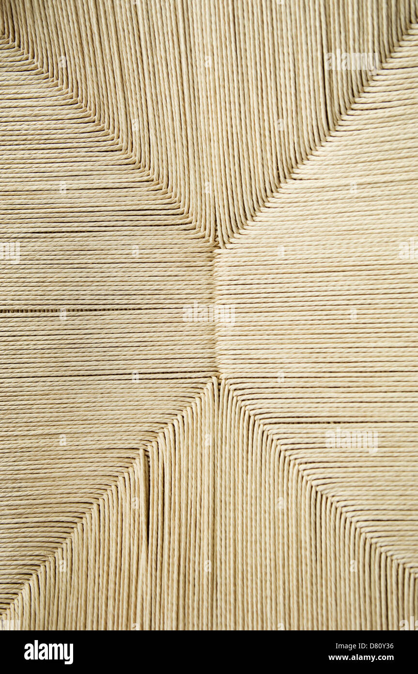 Detail of rush chair seat Stock Photo - Alamy