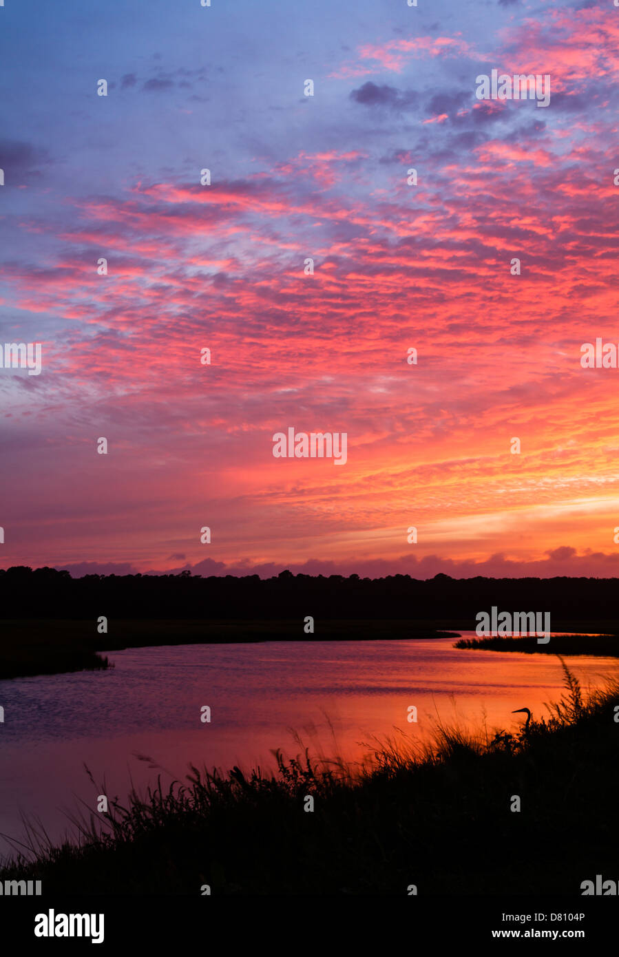 Pink marsh sunset photo hi-res stock photography and images - Alamy