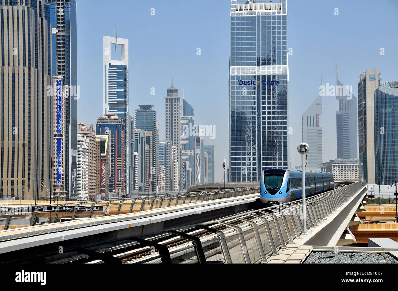 Financial district Metro Sheikh Zayed Road Dubai UAE Stock Photo - Alamy