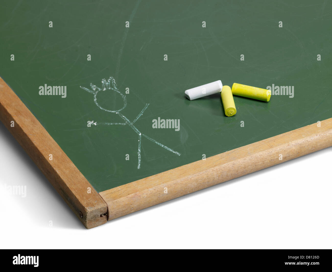 blackboard and stick man Stock Photo - Alamy