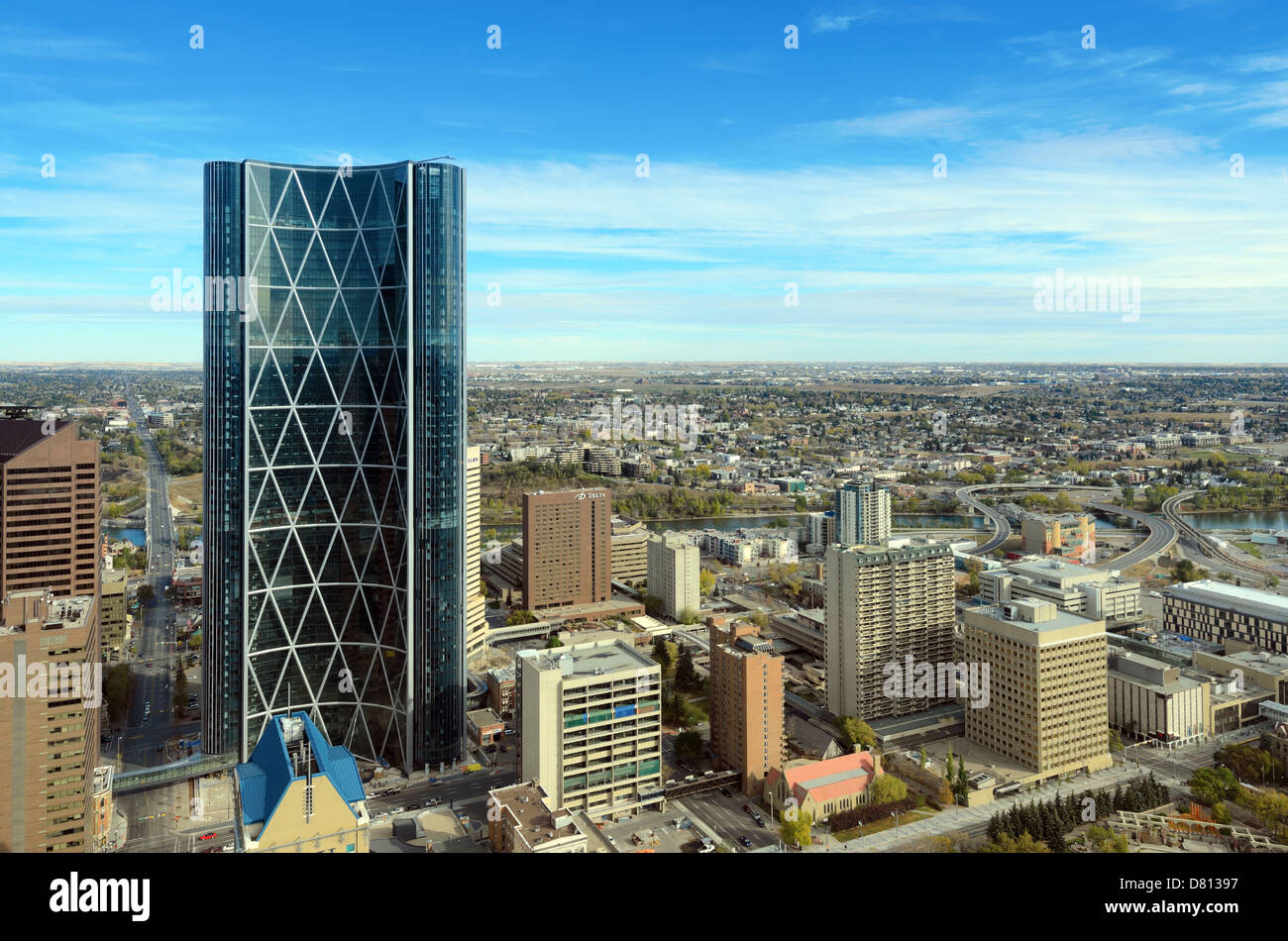 Calgary, Canada - October 7th, 2012: View of Calgary city from Calgary ...