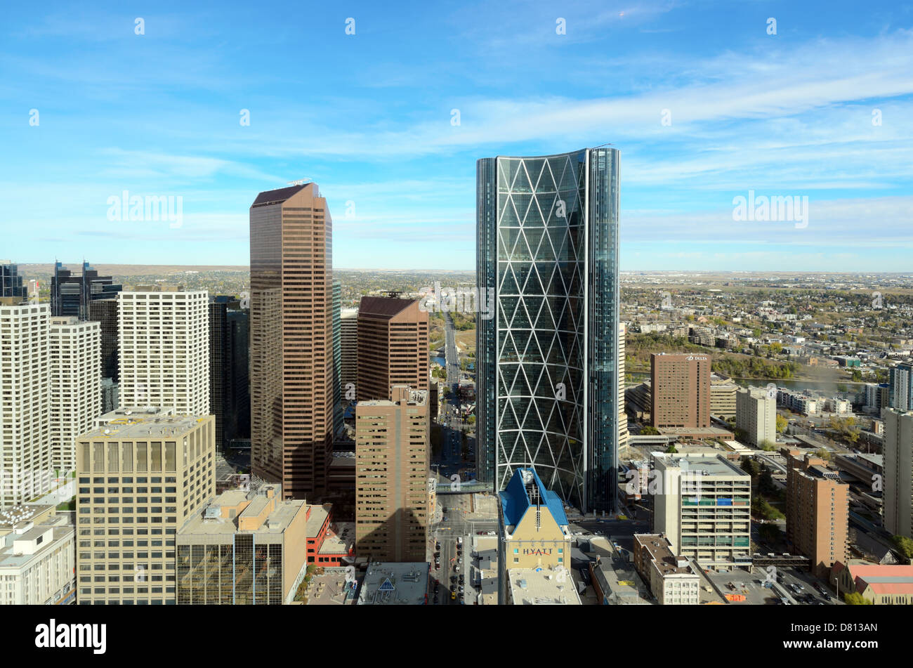 Calgary, Canada - October 7th, 2012: View of Calgary city from Calgary ...