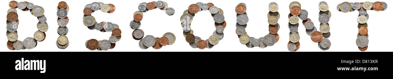 UK Coin font numbers letters words Stock Photo - Alamy