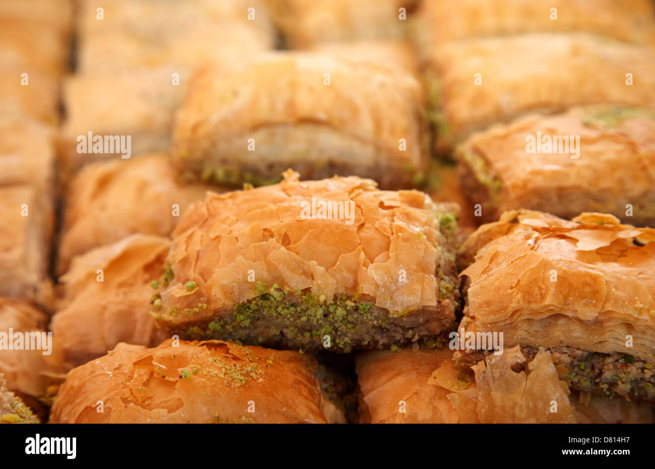 baklava pastries on a tray Stock Photo - Alamy