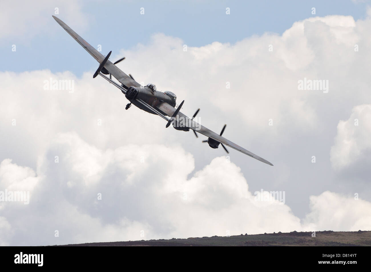 Lancaster bomber KCA City of Lincoln over Derwent Reservoir on 16th of ...
