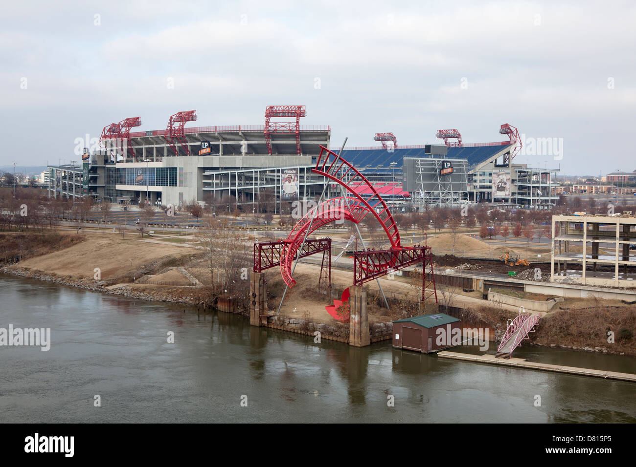 LP Field stadium, home of the Tennessee Titans, in Nashville Tennessee ...