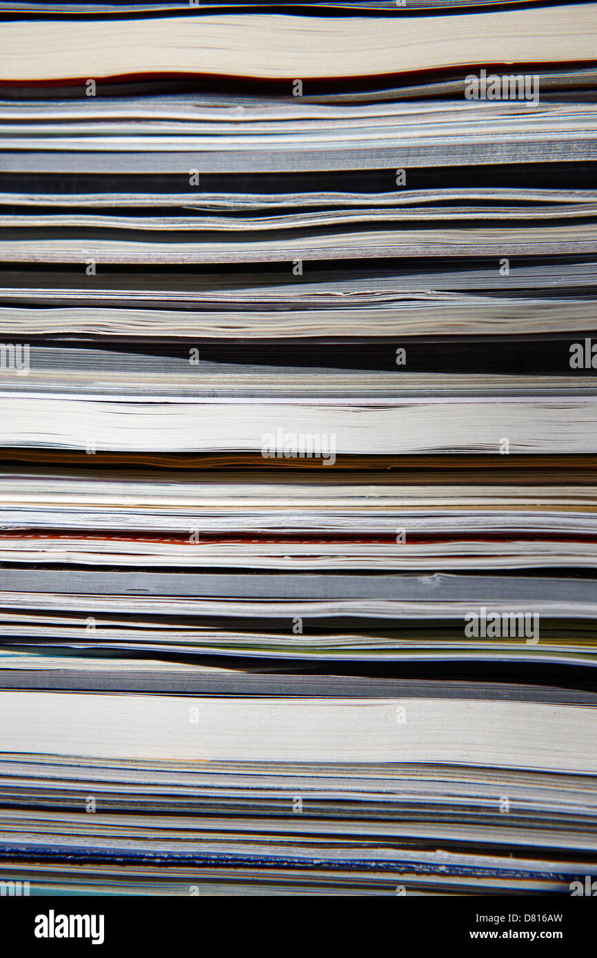 pile of old magazines ready for recycling Stock Photo - Alamy