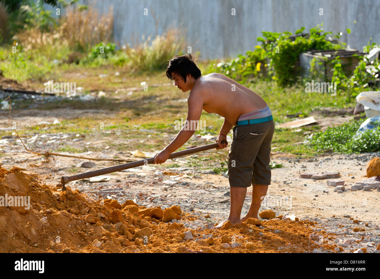 Street Worker in Sihanoukville, Cambodia Stock Photo - Alamy