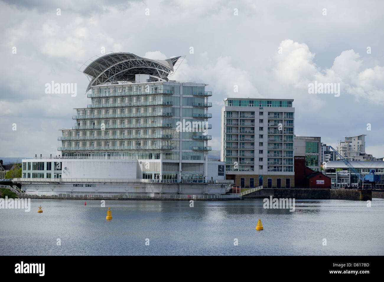 St Davids Hotel & Spa in Cardiff Bay, UK. The five star hotel overlooks ...