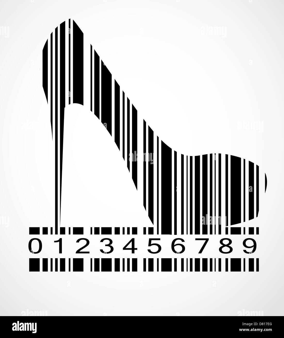 Barcode shoe image vector illustration Stock Photo - Alamy
