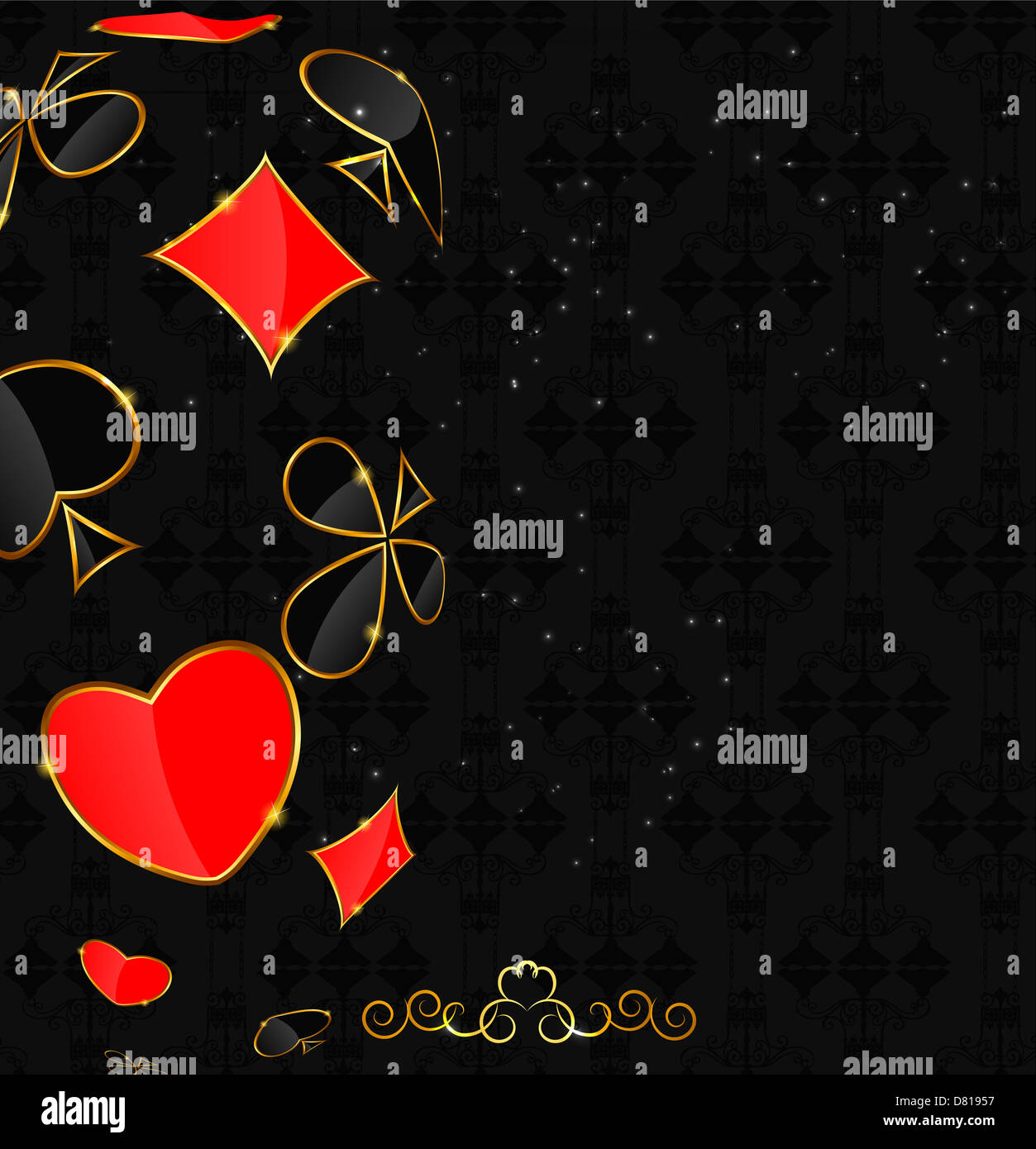 Abstract background with card suits for design. Vector illustration ...