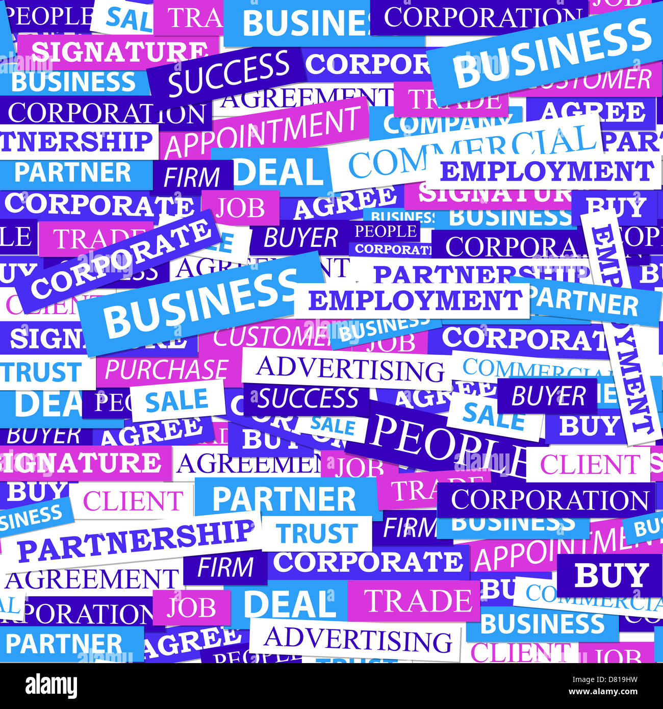 Seamless pattern, which is composed of words on business themes. Vector ...