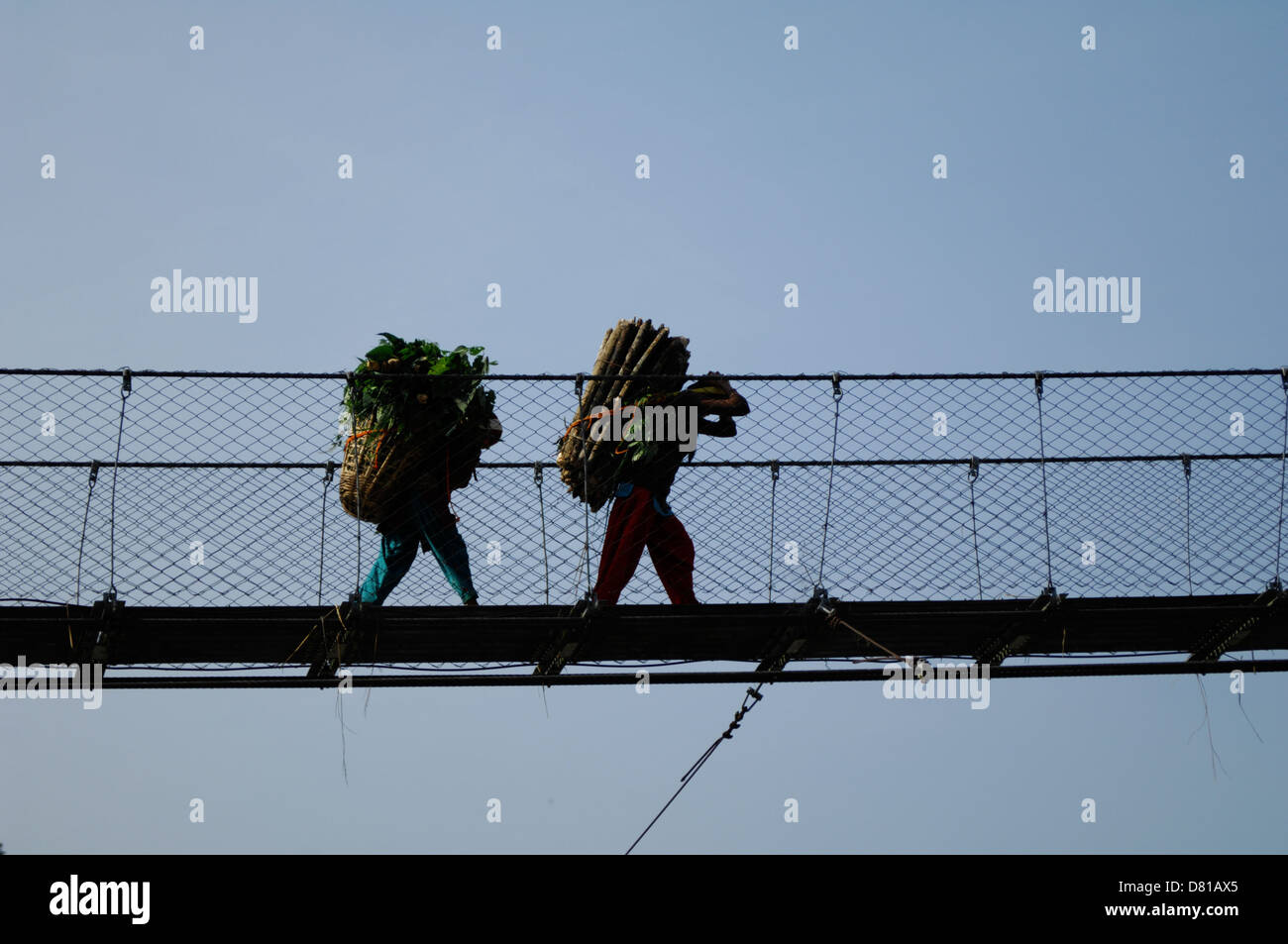 a bridge in Nepal Stock Photo - Alamy