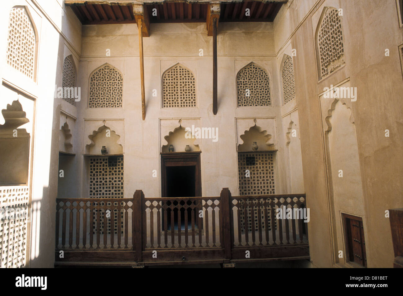 Interior of Jabrin Castle, Oman Stock Photo - Alamy