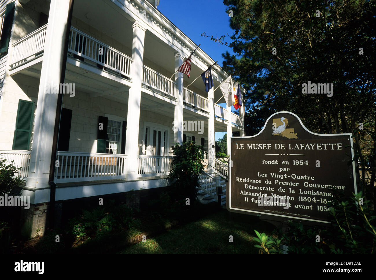 Elk283-3515 Louisiana, Cajun Country, Lafayette, Alexandre Mouton House ...