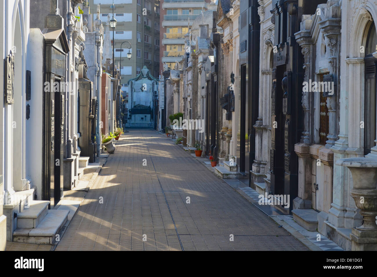 Elaborate graves and tombs in the Recoleta cemetery, Buenos Aires ...