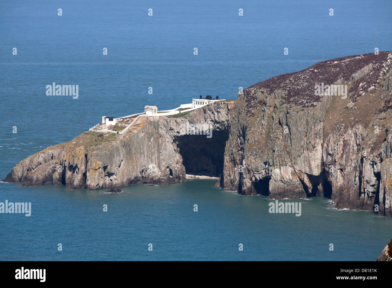 The Wales Coastal Path in North Wales. Picturesque aerial view of the ...