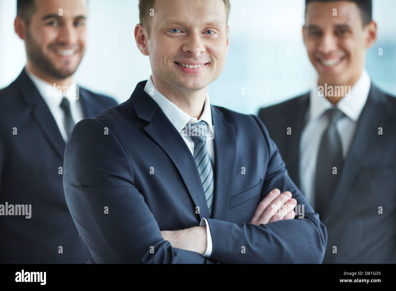 Smiley businessmen hi-res stock photography and images - Alamy
