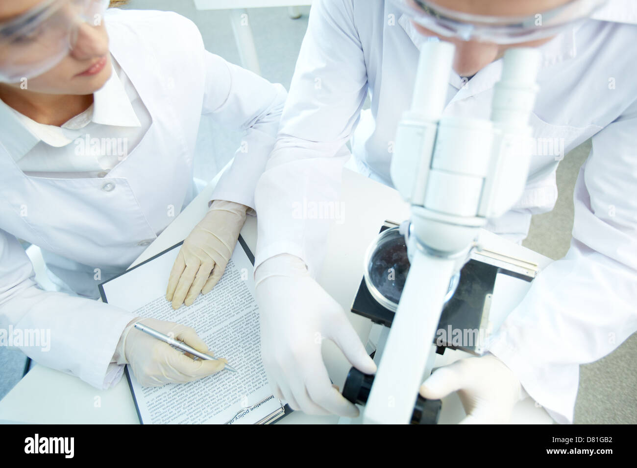 Overview of two scientists working together Stock Photo - Alamy