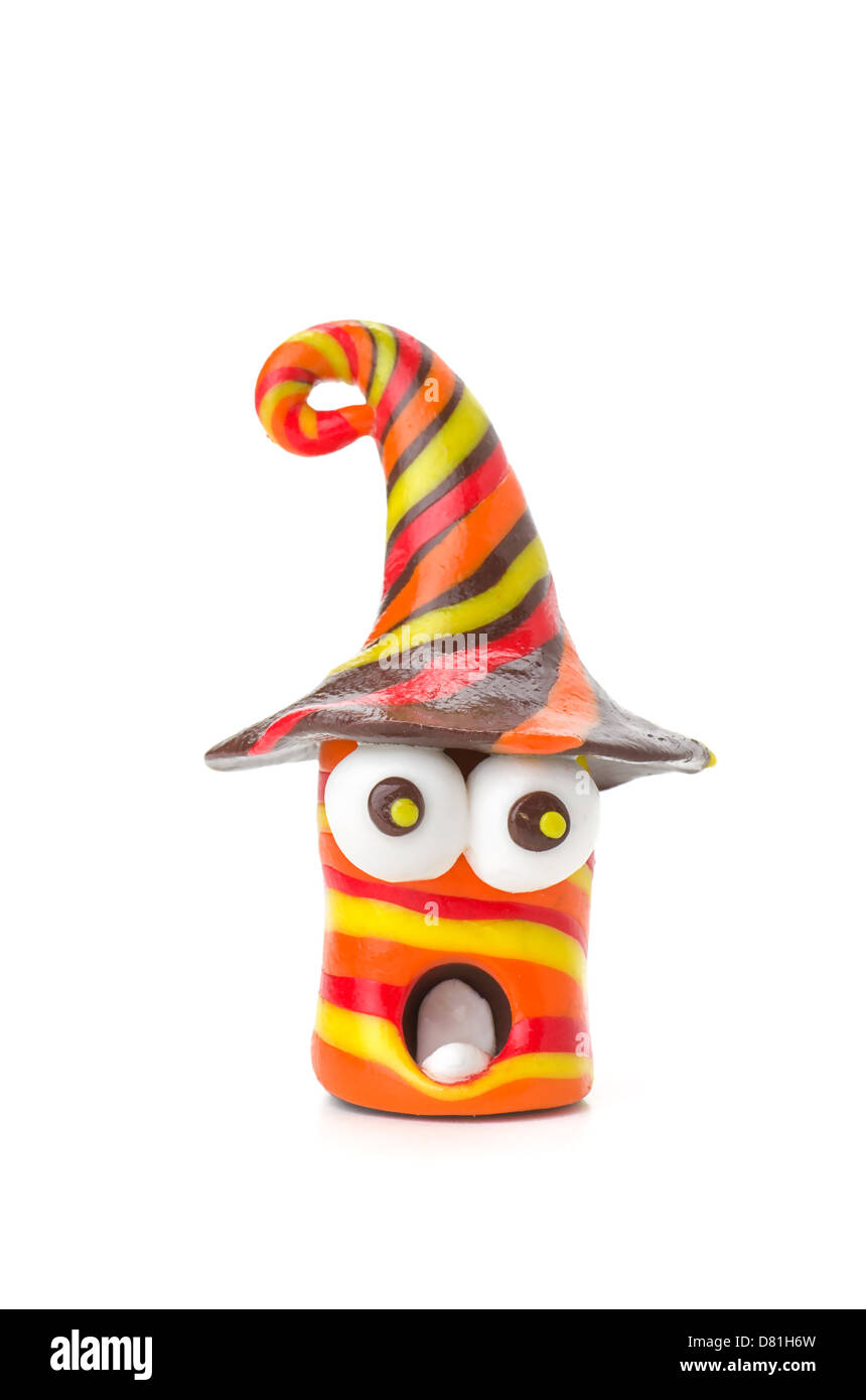 Handmade modeling clay figure with stripes Stock Photo - Alamy