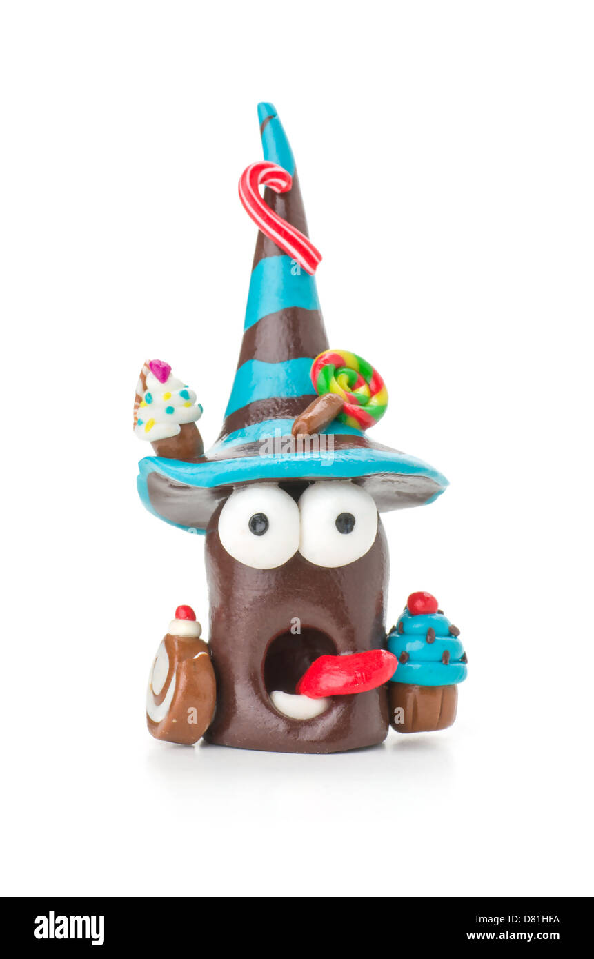 Handmade modeling clay figure with sweets Stock Photo - Alamy