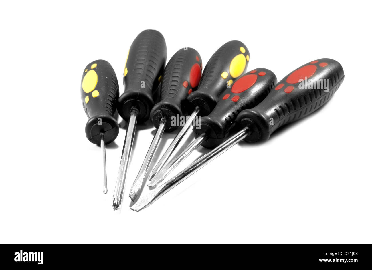 set of screwdrivers is isolated on a white background Stock Photo - Alamy