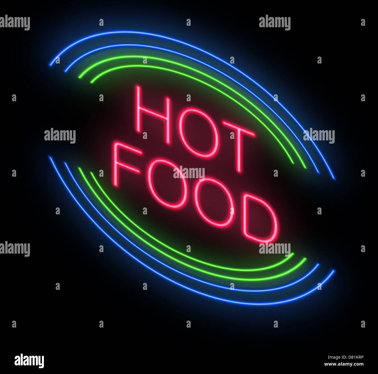Hot food sign Stock Photo - Alamy