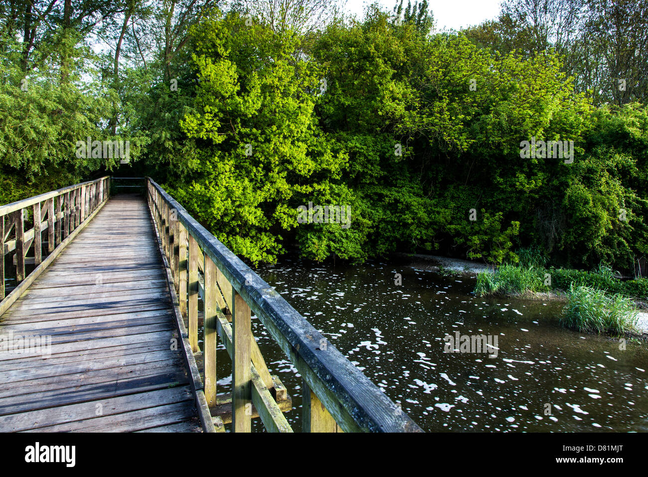 Footbridge Across Beeleigh Falls Stock Photo - Alamy