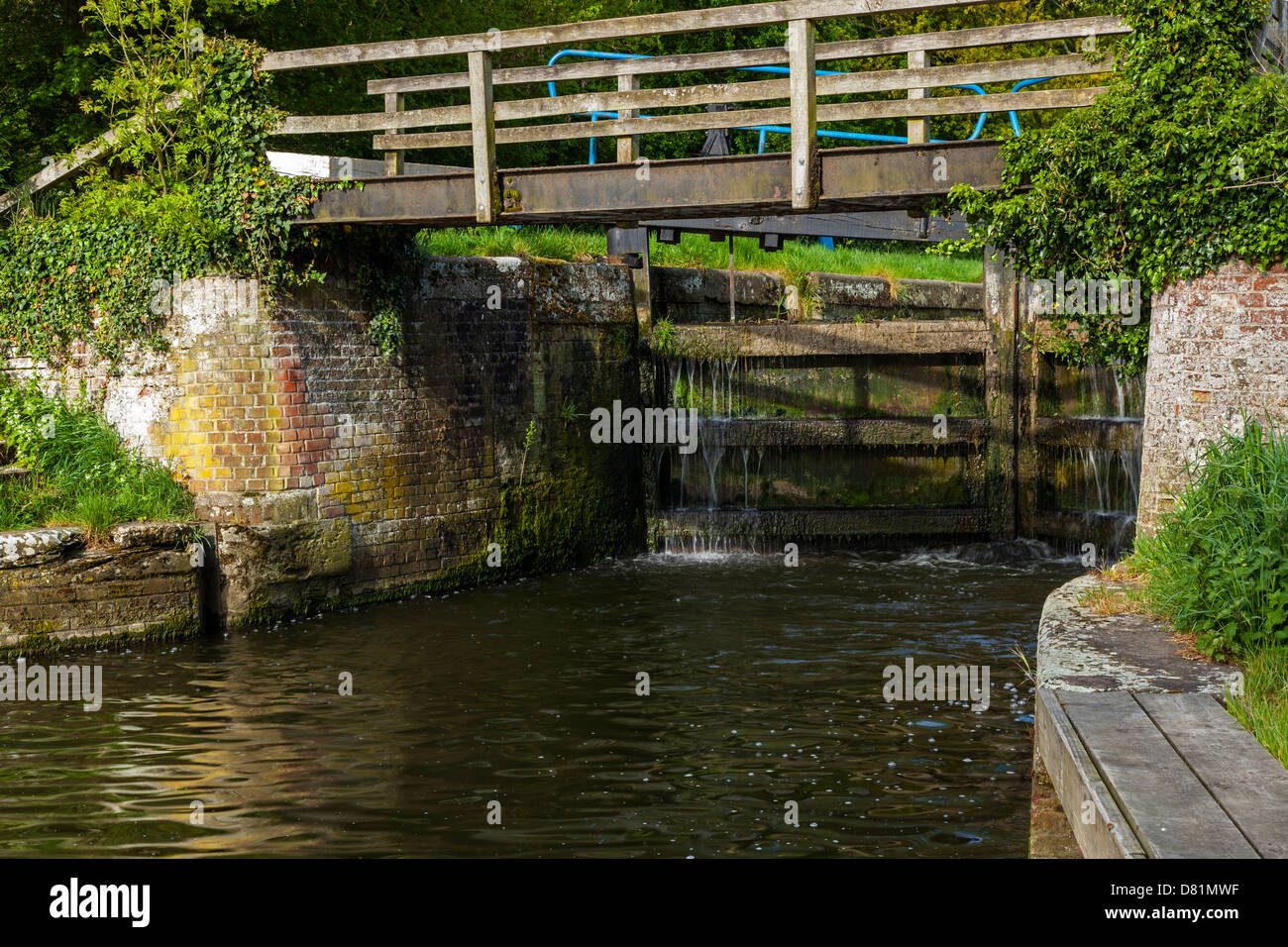 Leaking Lock Gates on Chelmer and Blackwater Navigation Stock Photo - Alamy