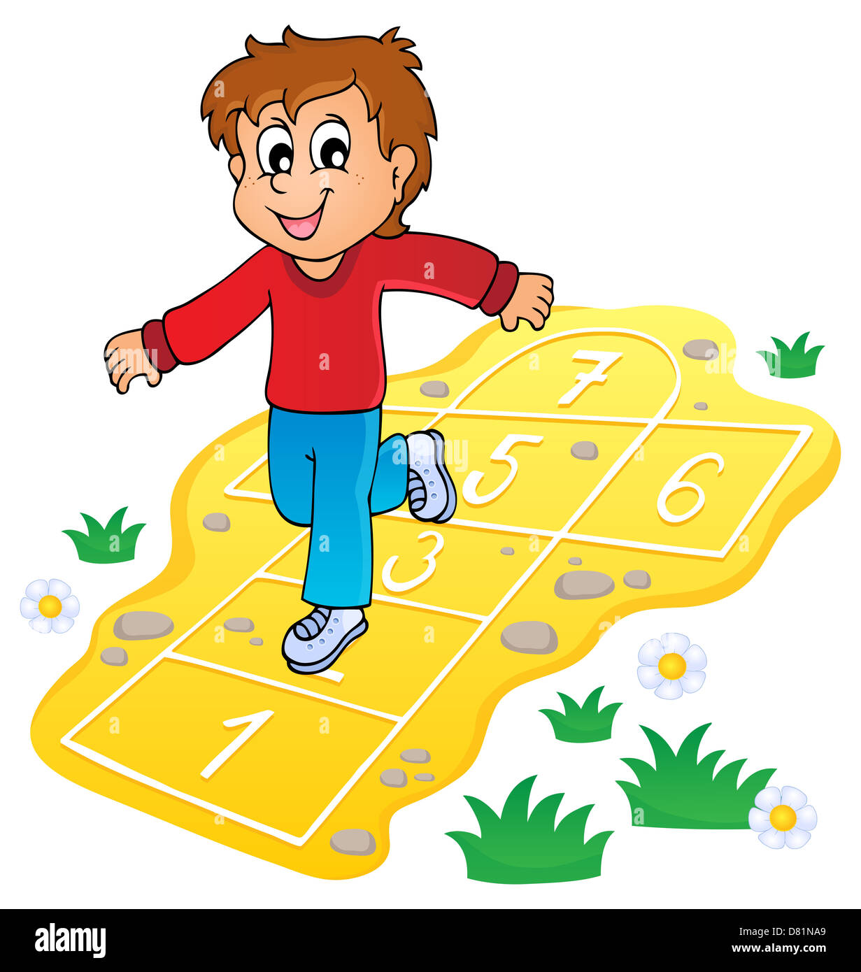 Kids play theme image 8 - picture illustration Stock Photo - Alamy