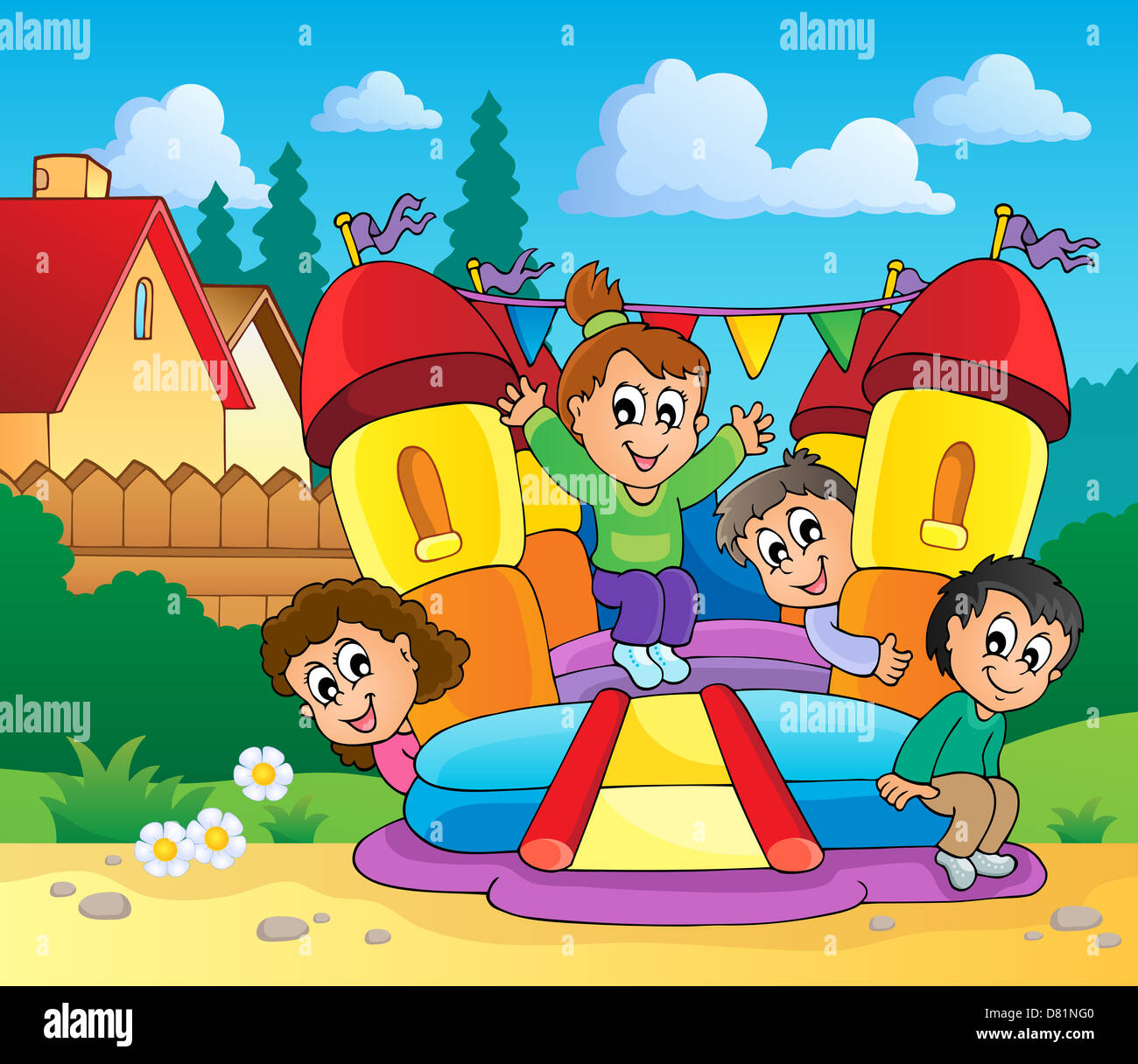 Play and fun theme image 1 - picture illustration Stock Photo - Alamy