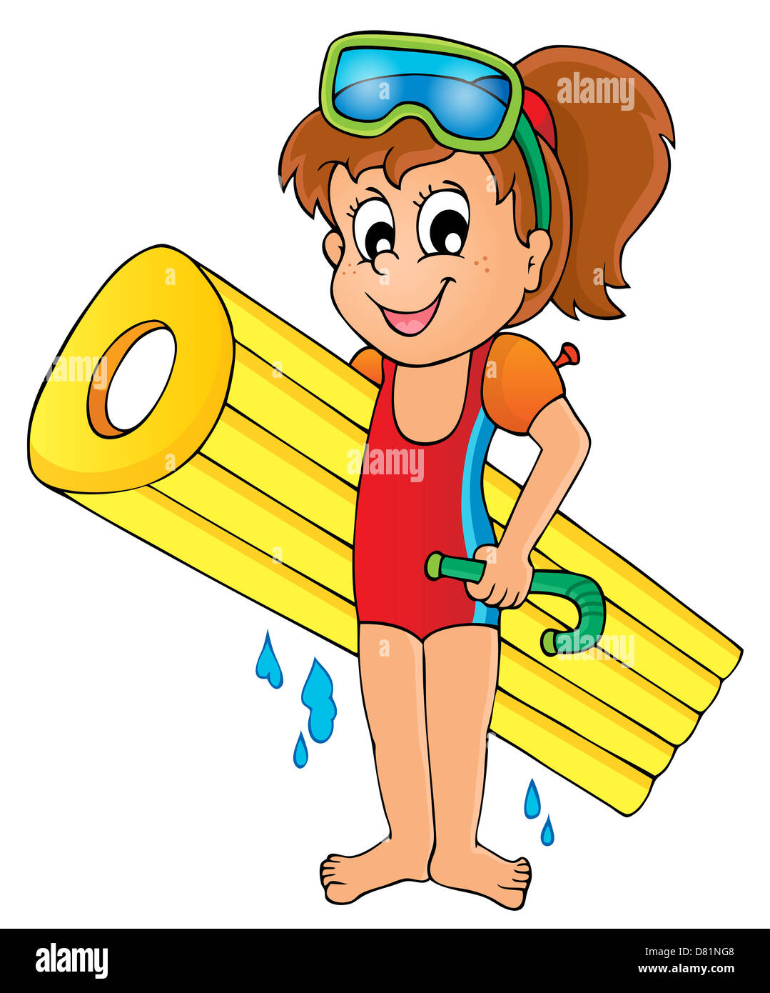 Summer water activity theme 5 - picture illustration Stock Photo - Alamy