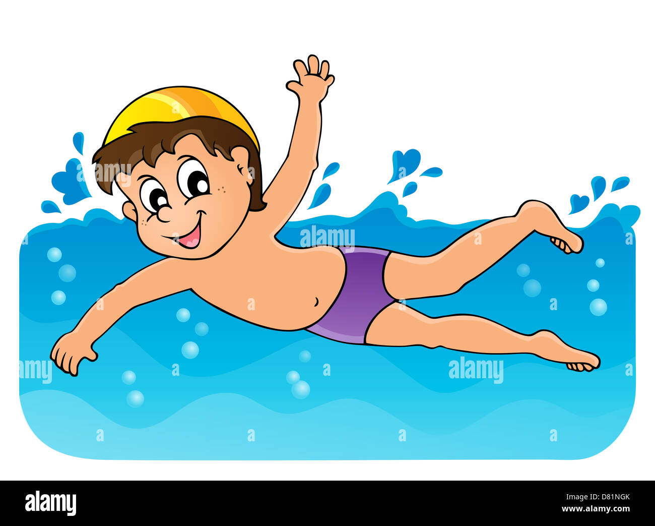 Swimming theme image 3 - picture illustration Stock Photo - Alamy