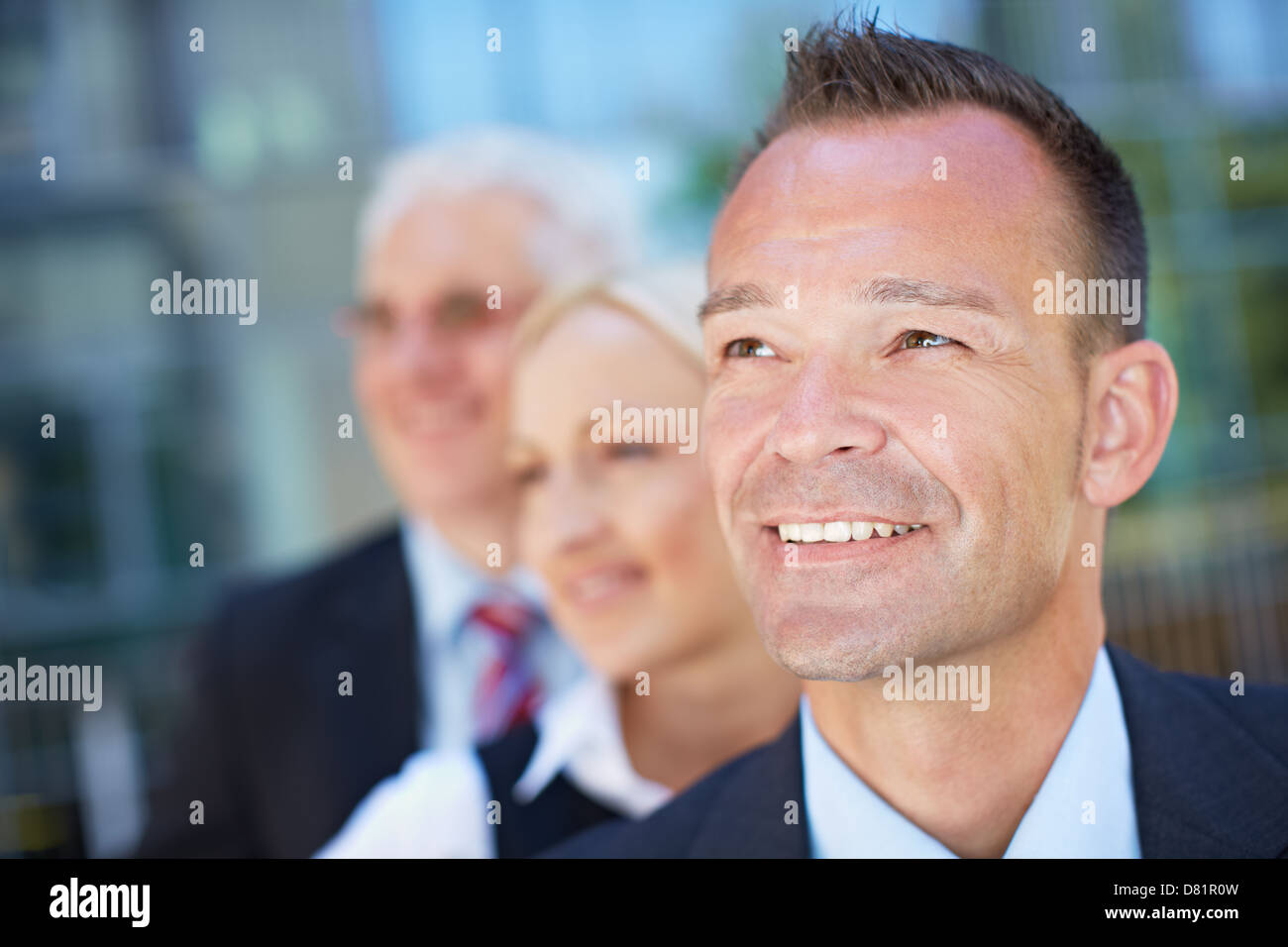 Business manager team group with vision standing in a row Stock Photo ...