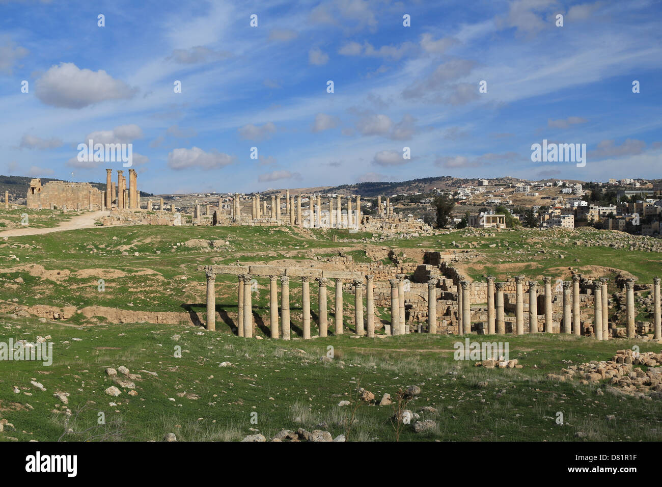 The Ancient City of Jerash, in Jordan built by the Romans during the ...