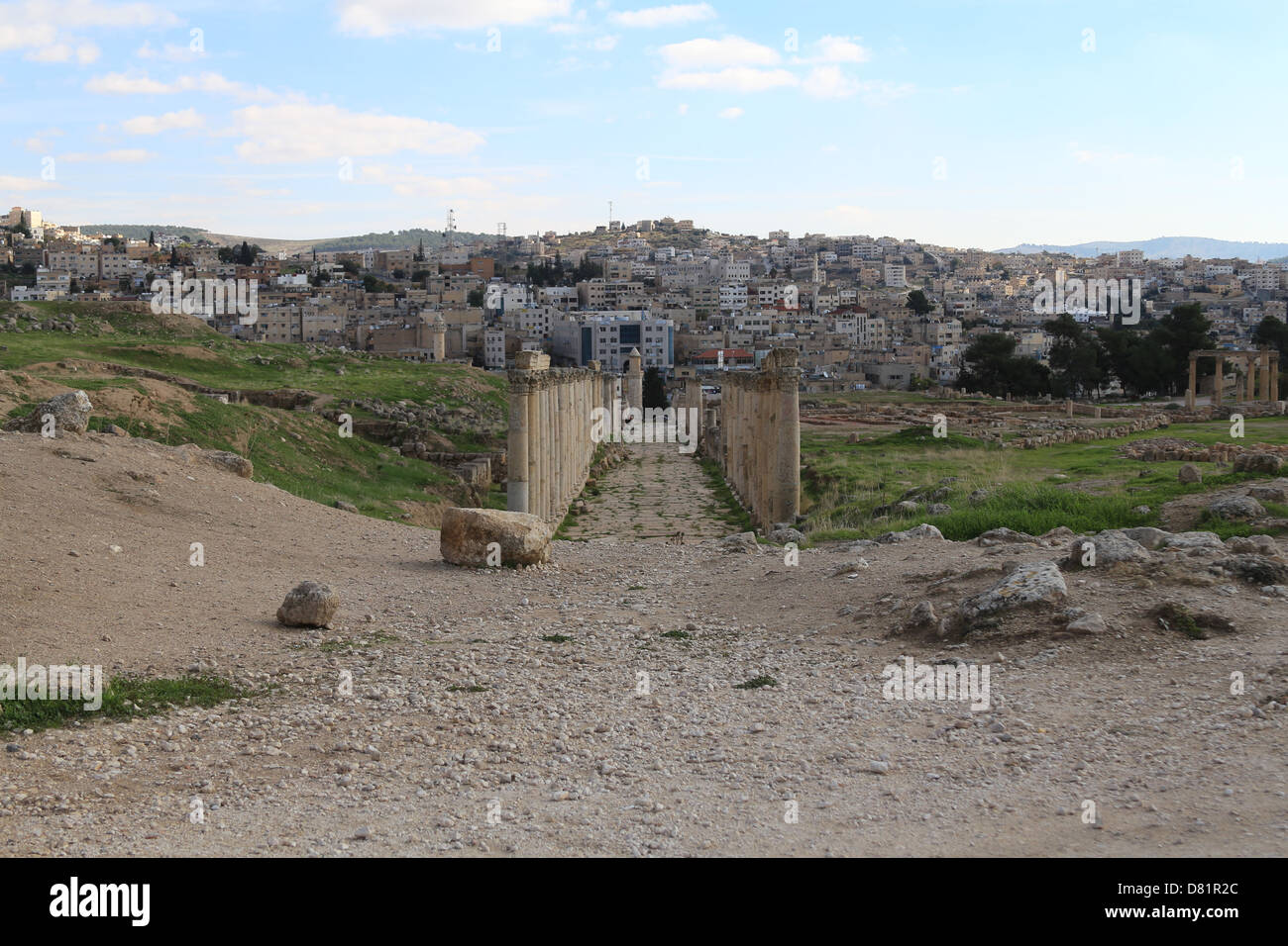 The Ancient City of Jerash, in Jordan built by the Romans during the ...