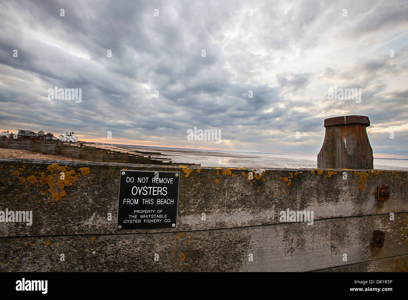 Whitstable beach sunset Stock Photo - Alamy