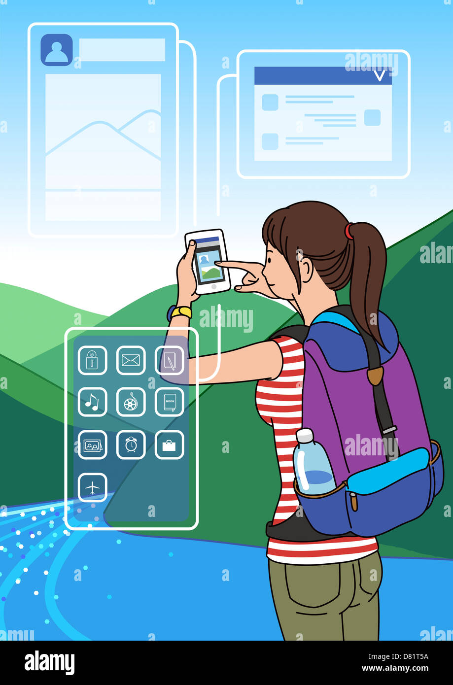 An illustration showing technology Stock Photo - Alamy