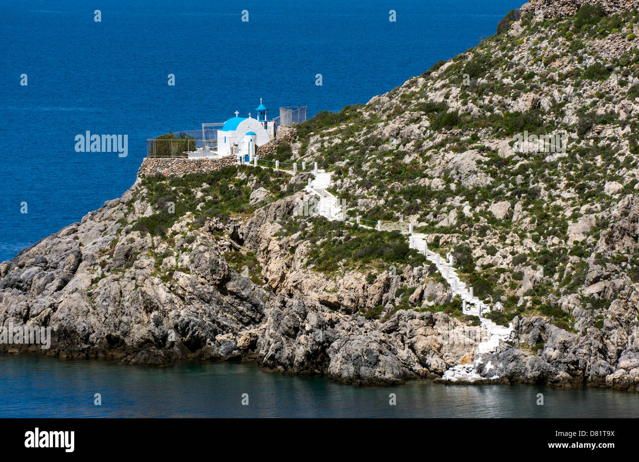 Blue and white steps hi-res stock photography and images - Alamy