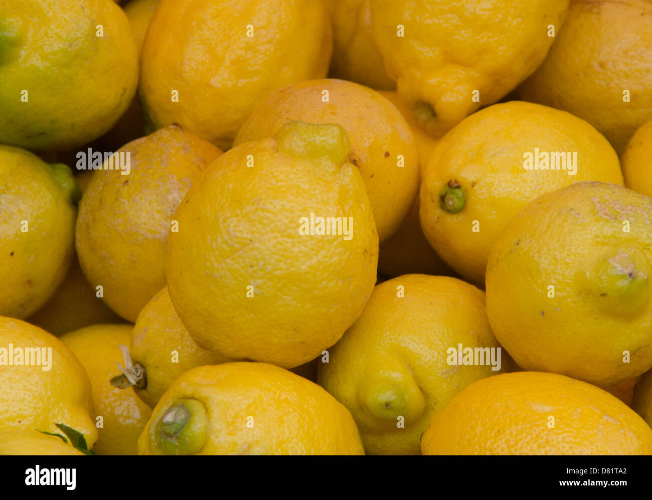 Lemons on the market Stock Photo - Alamy