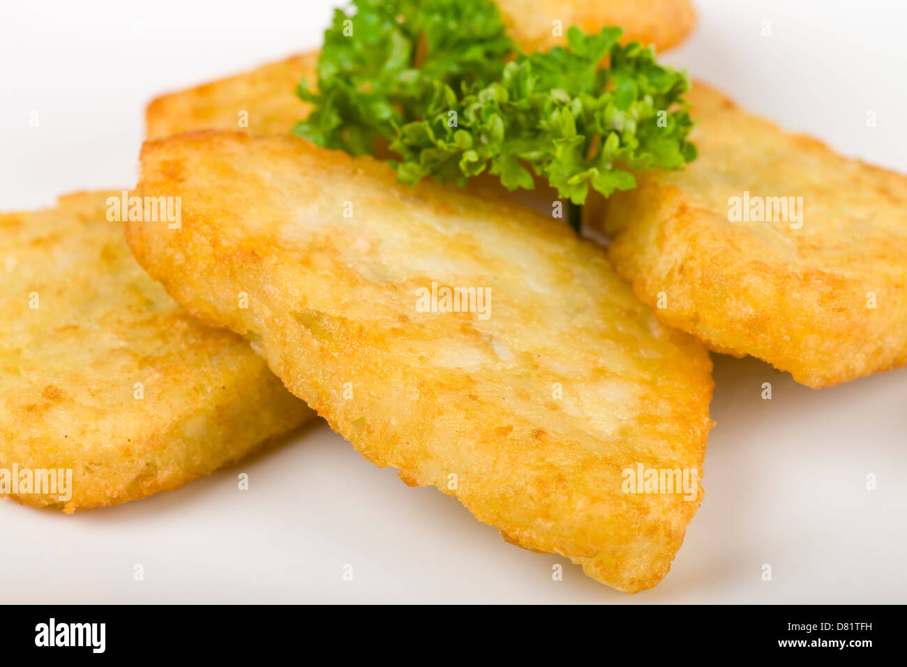 Hash Browns - Fried potato cakes. Breakfast side dish Stock Photo - Alamy