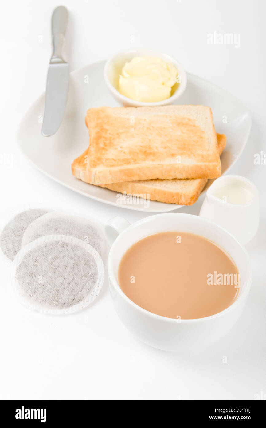 Tea & Toast - Traditional British simple breakfast Stock Photo - Alamy