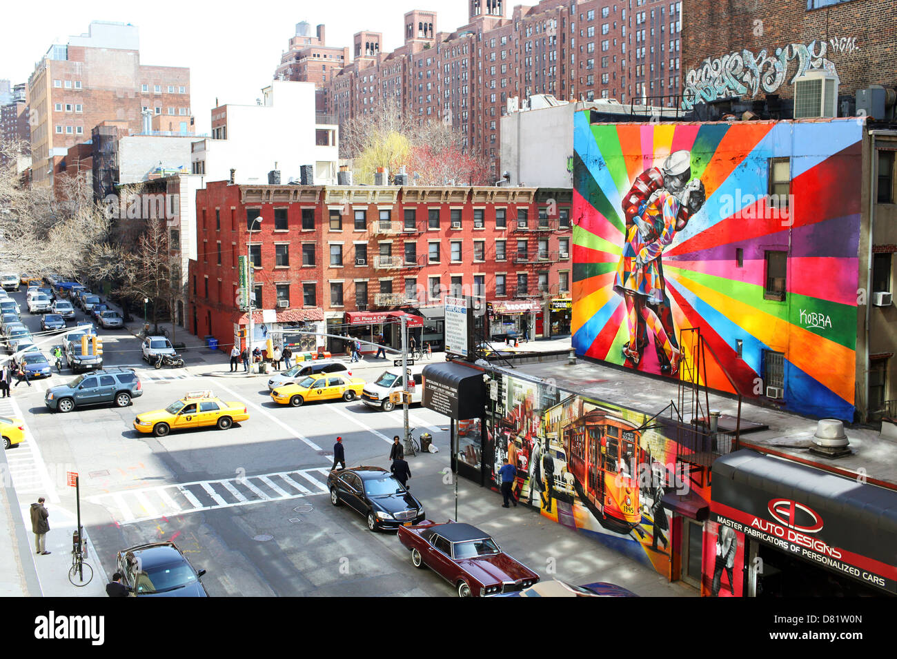 Graffiti version of Alfred Eisenstaedt photograph taken in Times Square ...
