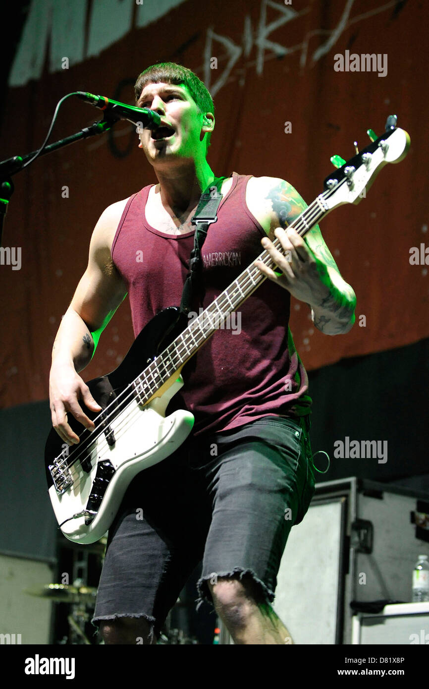 Zack Merrick All Time Low performs on stage as opening support for ...