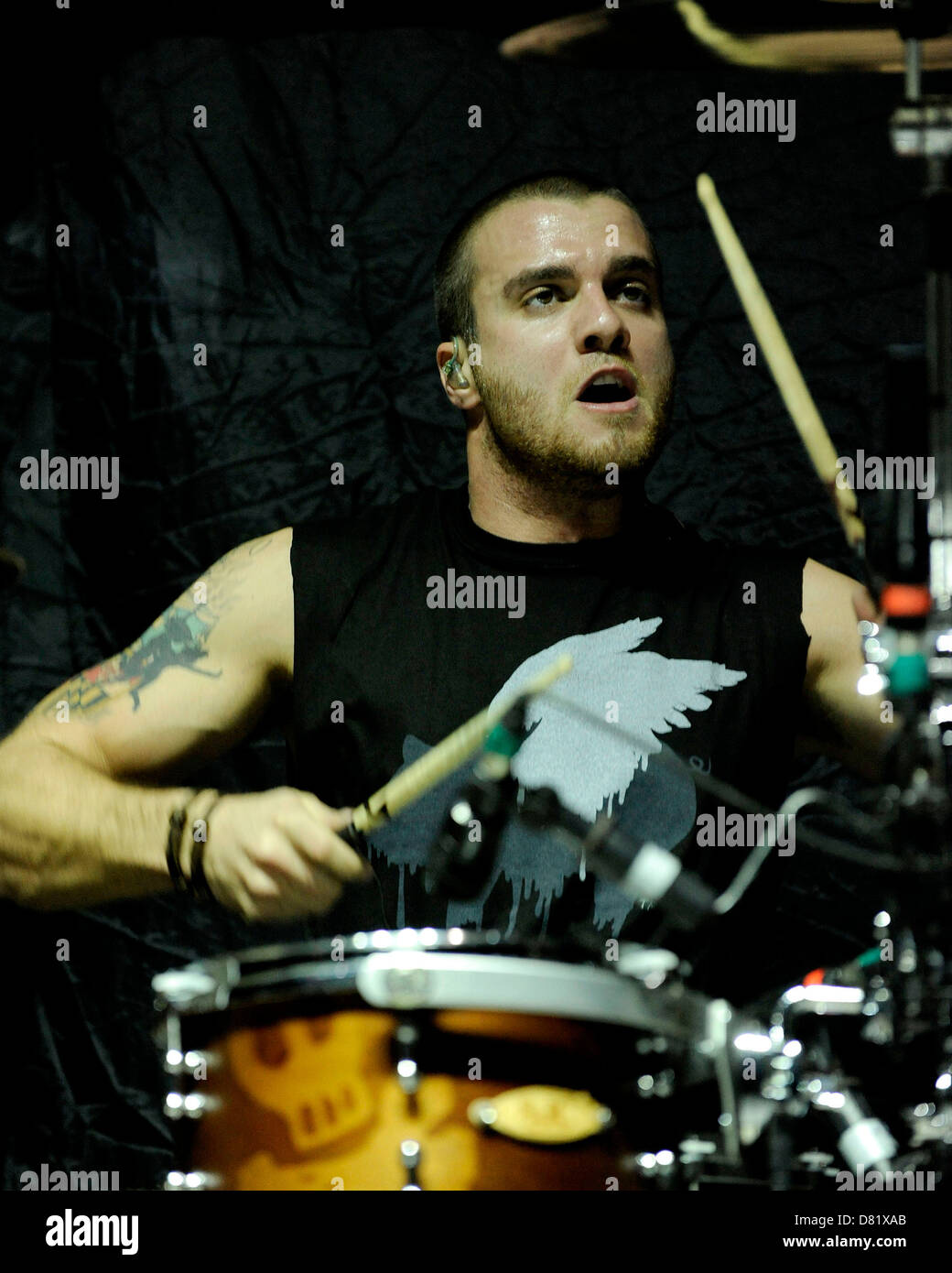 Rian Dawson All Time Low performs on stage as opening support for ...