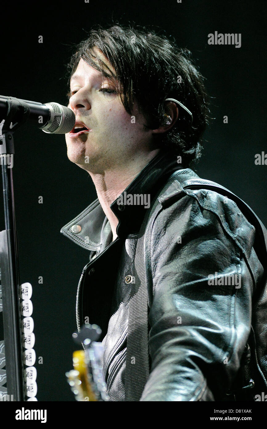 David Desrosiers Simple Plan performs on stage at The Air Canada Centre ...