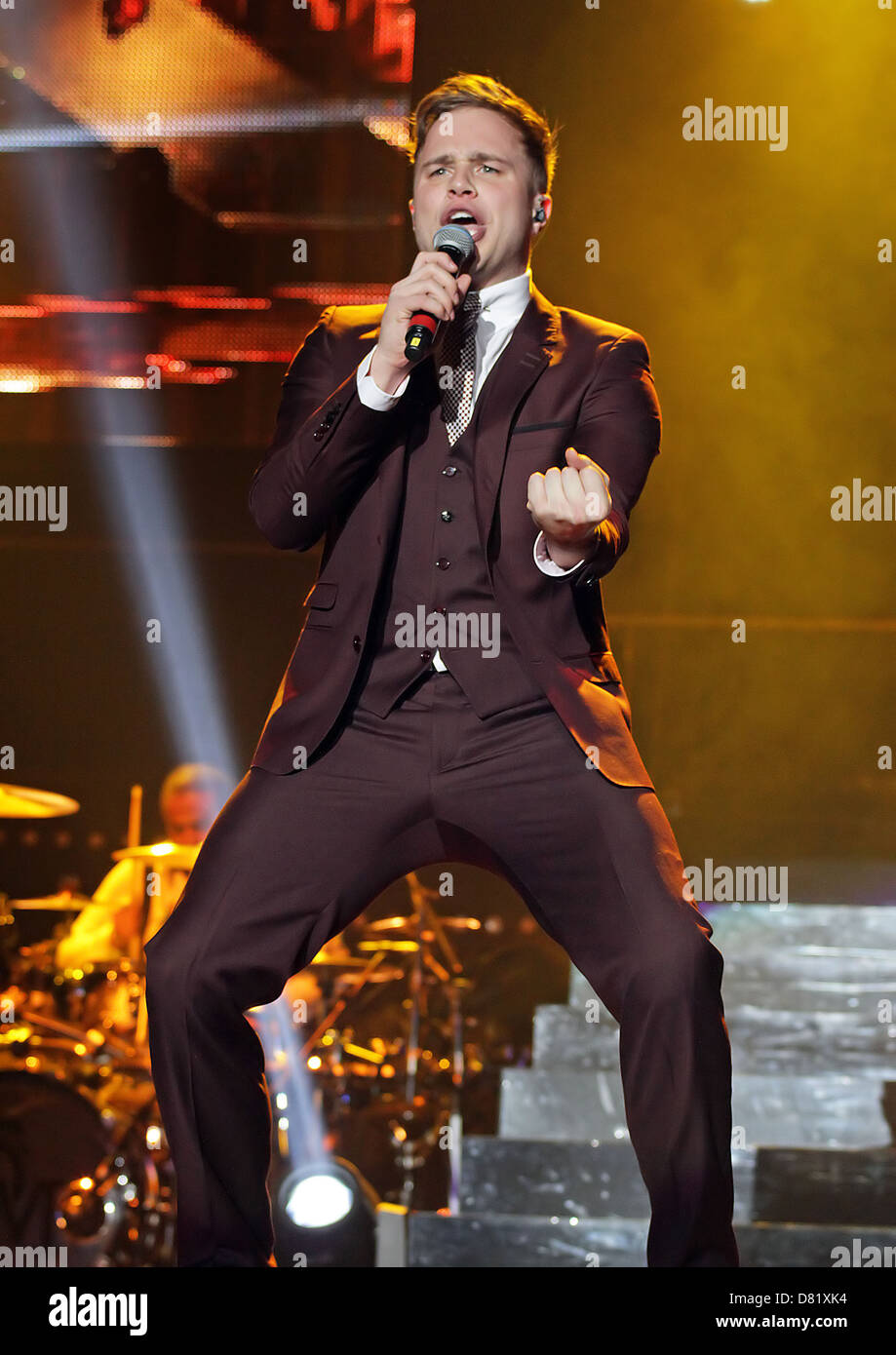 Olly Murs performing live on stage at the Liverpool Echo Arena ...