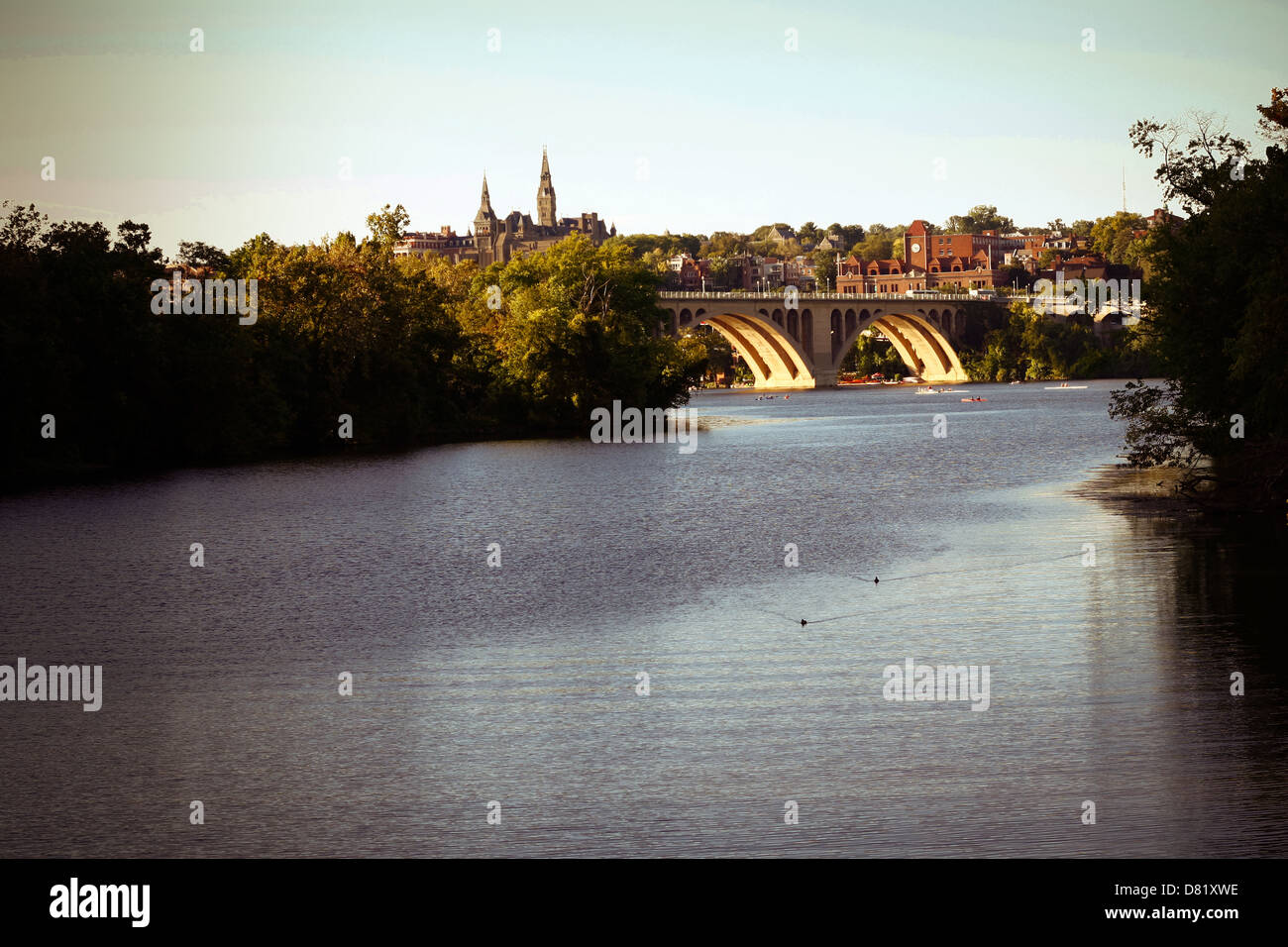Georgetown As Seen Across The Potomac River Stock Photo - Alamy