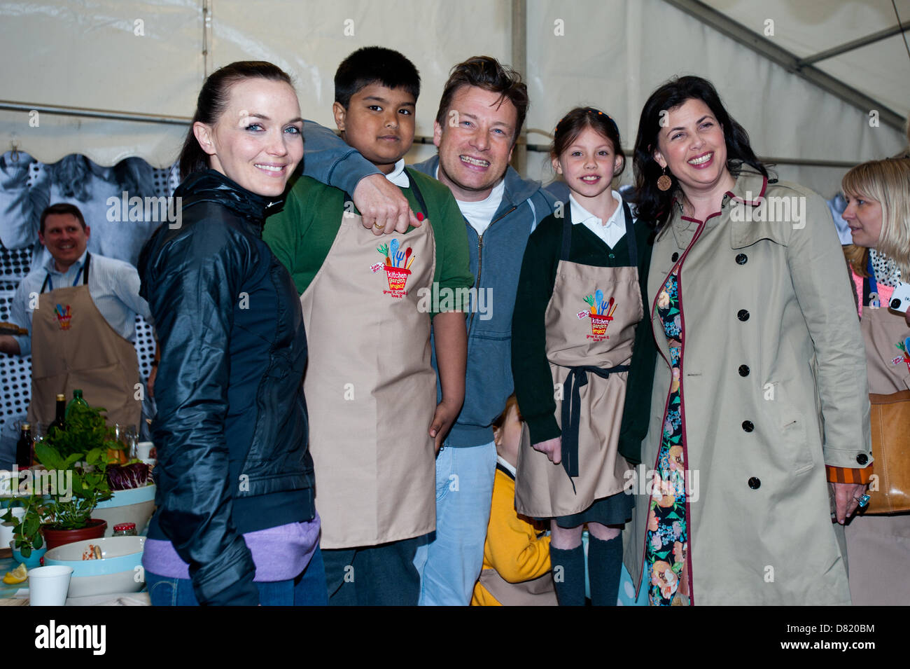 London, UK - 17 May 2013: Jamie Oliver with Victoria Pendleton and ...