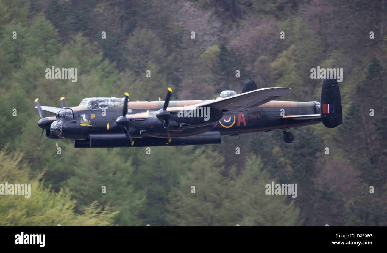 RAF Battle of Britain Memorial Flight Lancaster flying along the ...